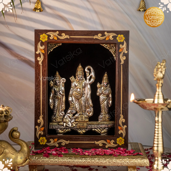 Sri Rama Silver Photo Frame for Pooja Room – Vatsika Silver Photo Frames